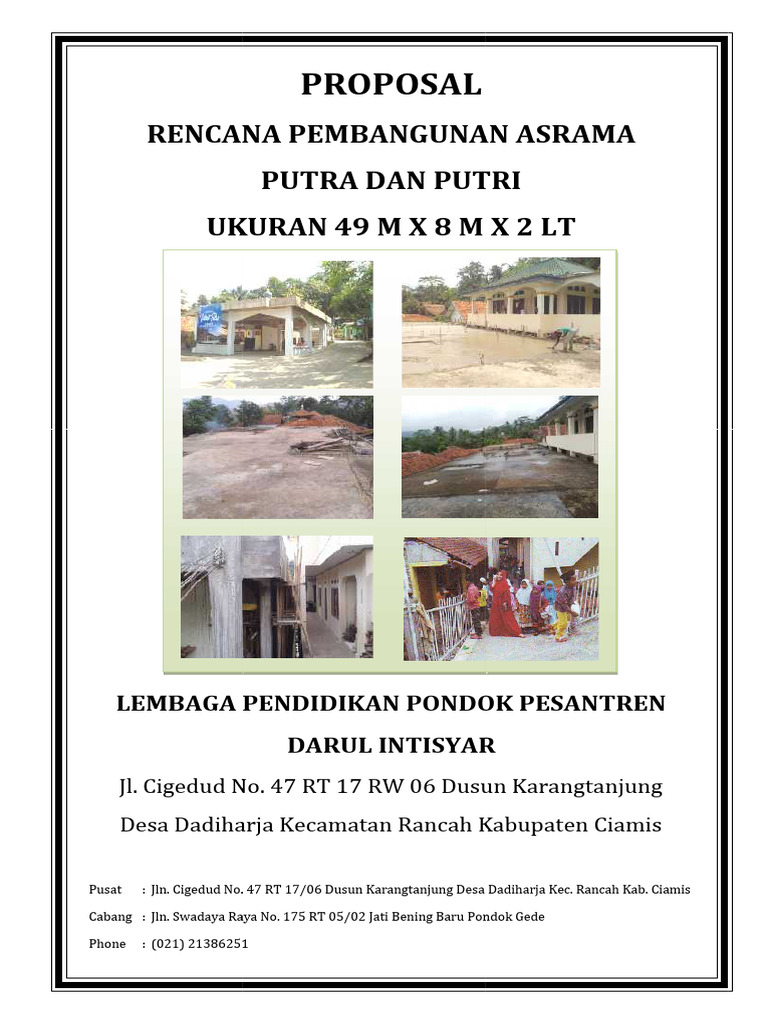 Bagi PROPOSAL DARUL INTISYAR KE GUBERNUR JAWA BARAT 2022 | PDF