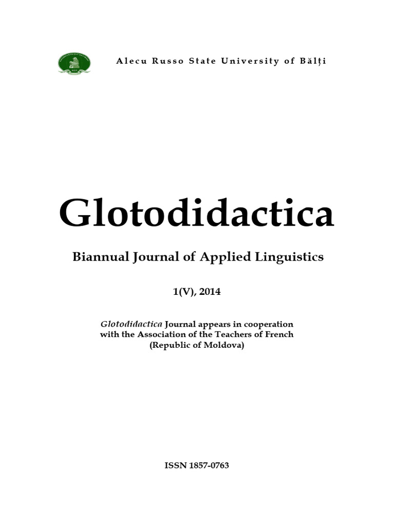 Glotodidactica - 2014 Biannual Journal of Applied Linguistics | PDF ...
