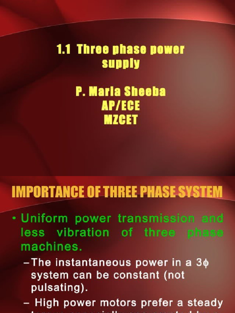 Three Phase | PDF