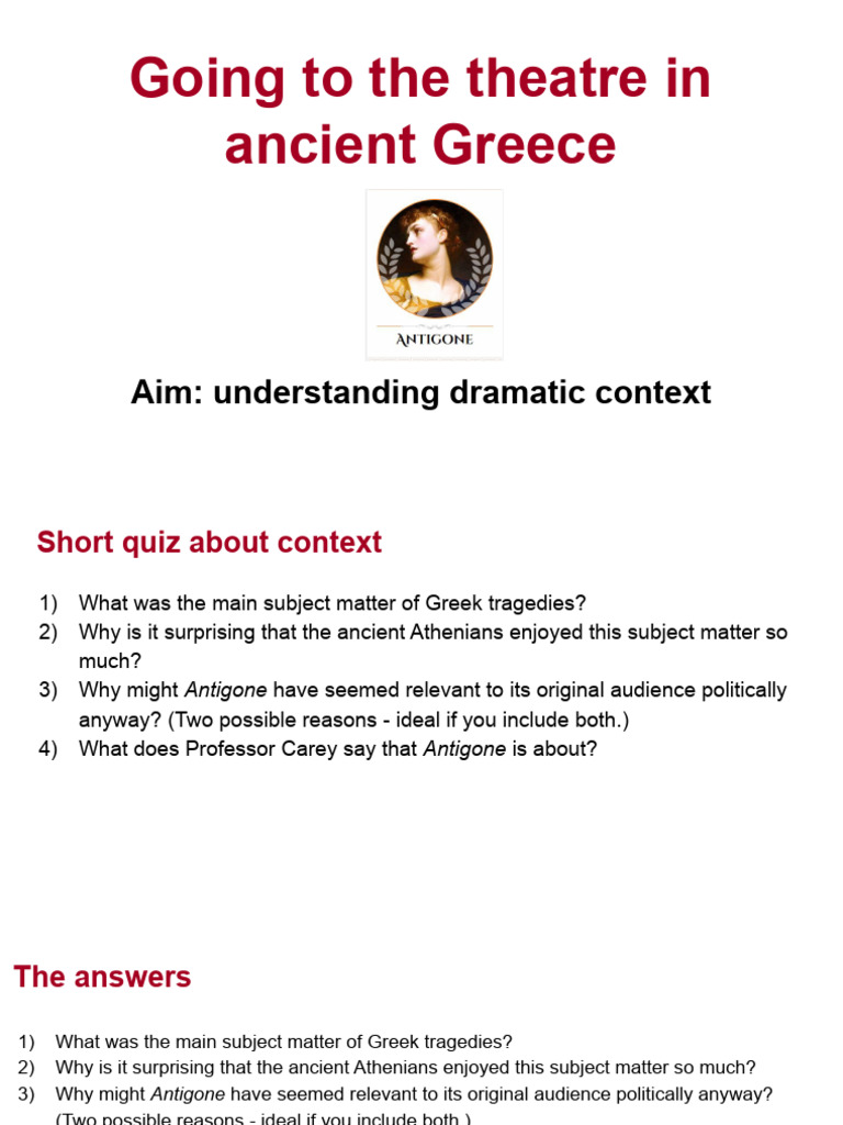 The Theatre in Ancient Greece | PDF | Greek Tragedy | Tragedy