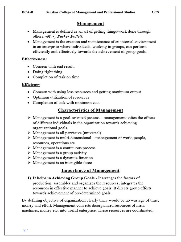 Key Concepts of Management Explained | PDF | Science | Incentive