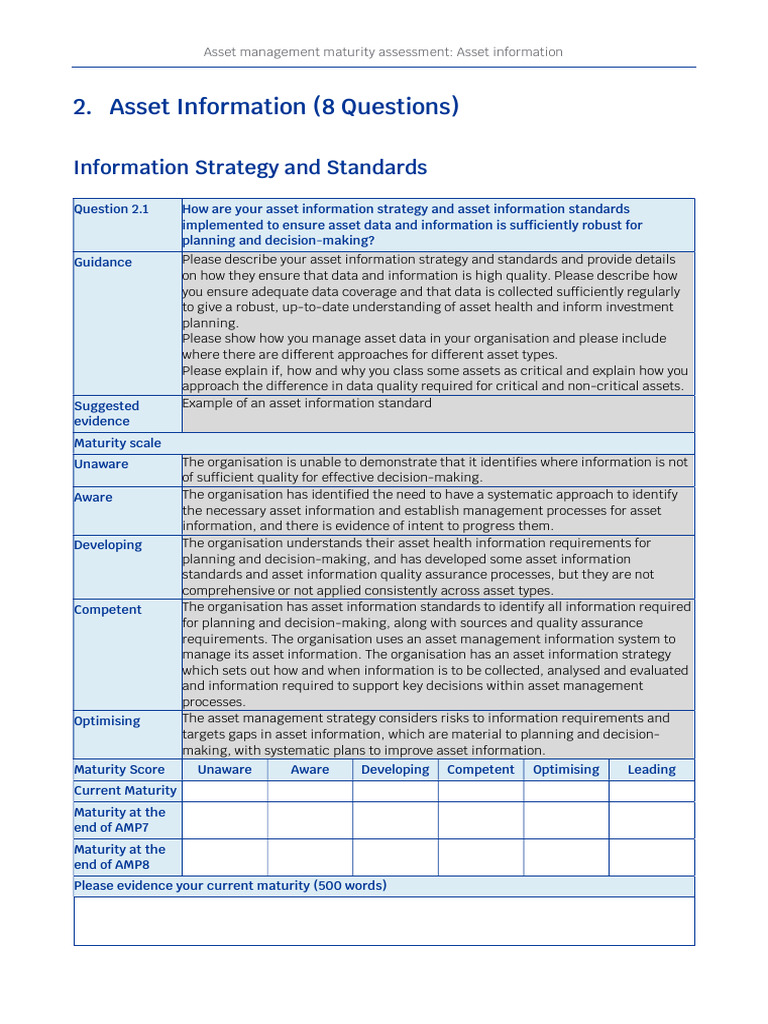 Annex 3 Asset Information | PDF | Risk | Methodology