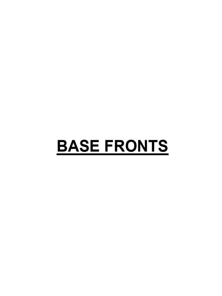 Base Fronts | PDF