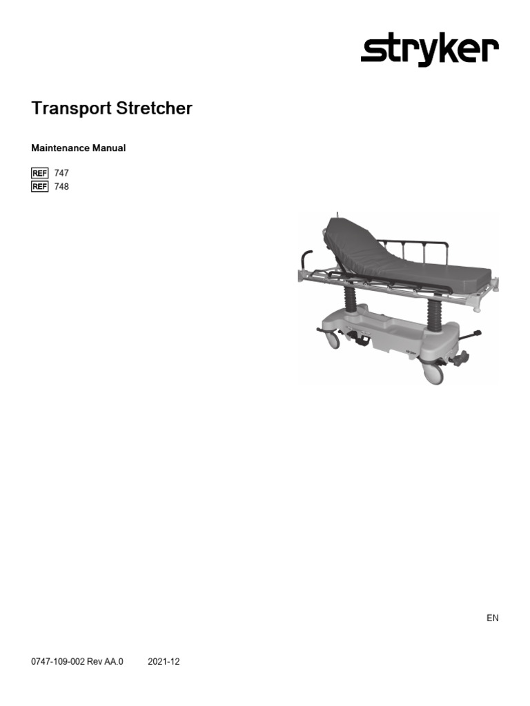 Stryker 747 Stretcher Maintenance Manual | PDF | Screw