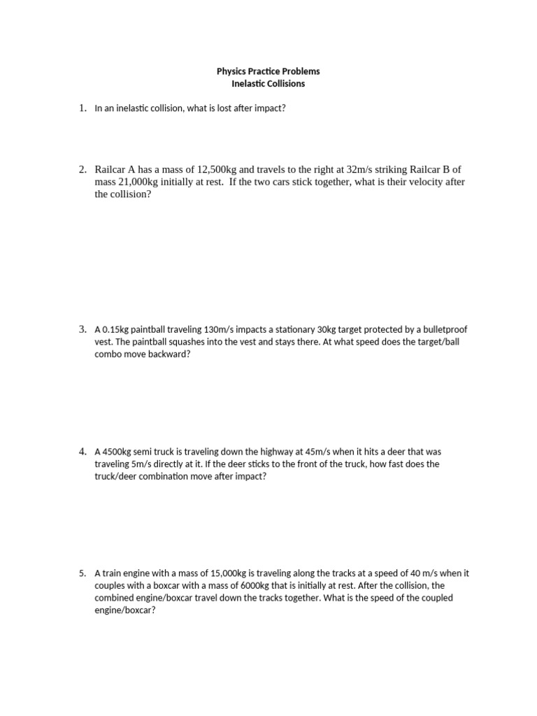 Physics Practice Problems XVIII | PDF