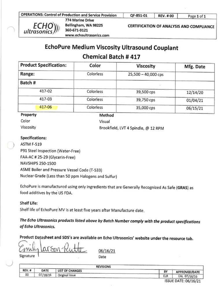 Couplant Info-Echo | PDF