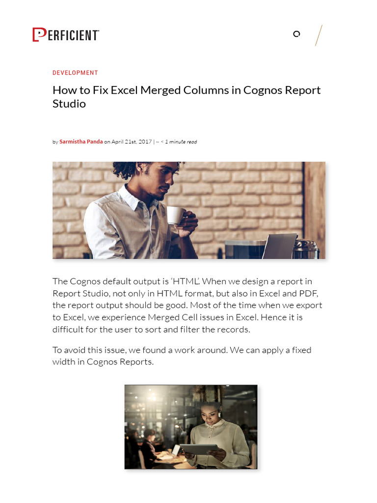 Fix Excel Merged Cells in Cognos | PDF