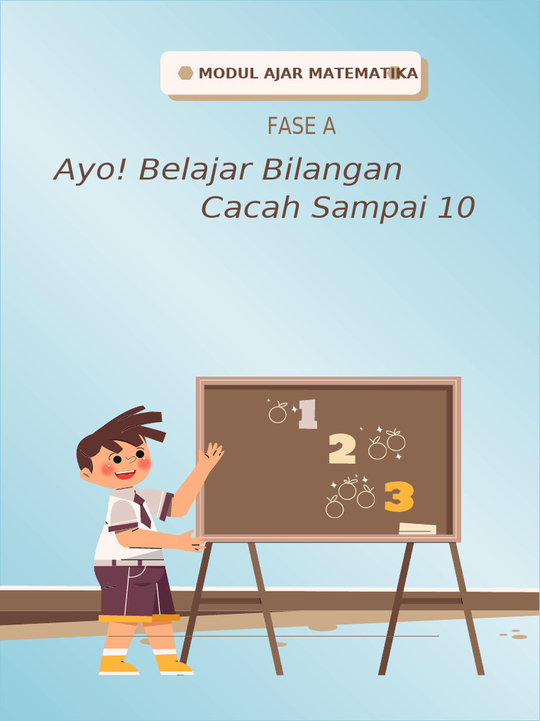 Modul Ajar Matematika - Belajar Bilangan Cacah Sampai 10 - Fase A | PDF