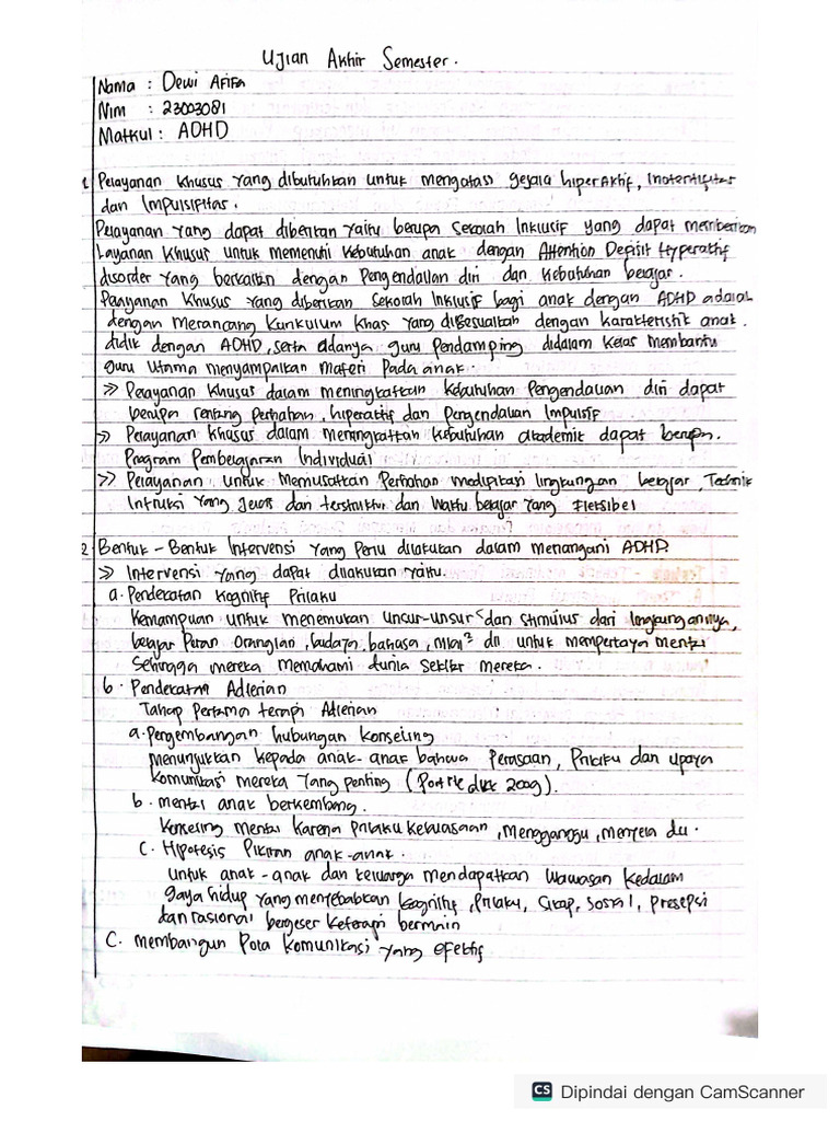 Dewi Afifa_23003081_ UAS ADHD | PDF