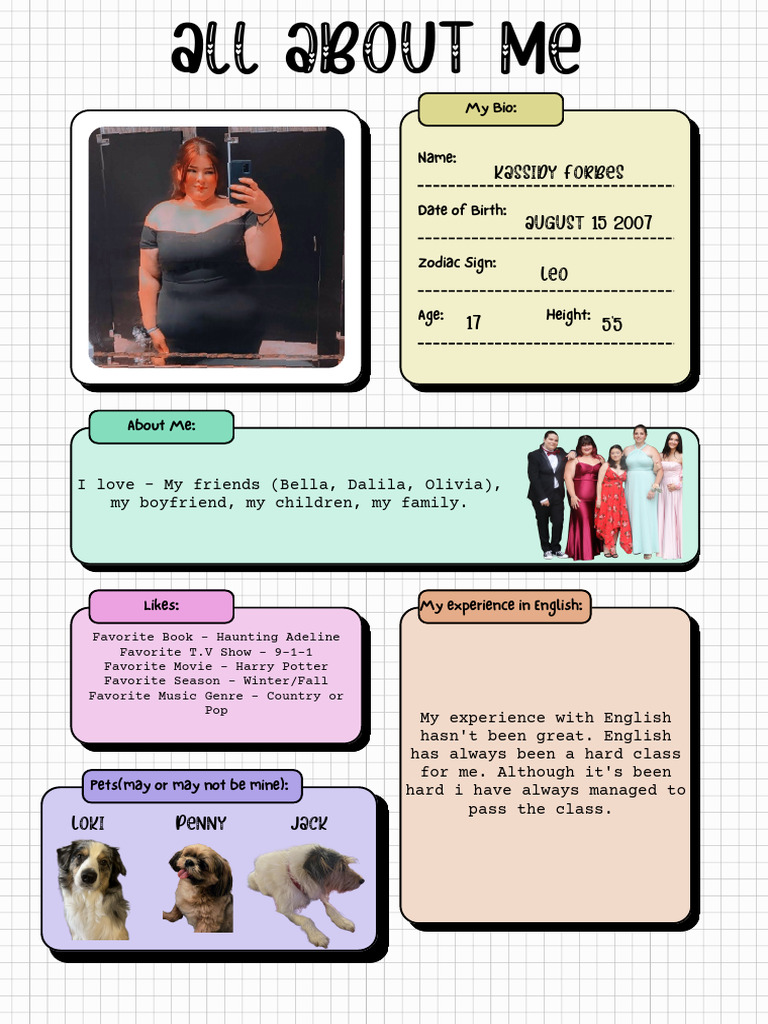 Yellow Retro Creative All About Me Poster | PDF