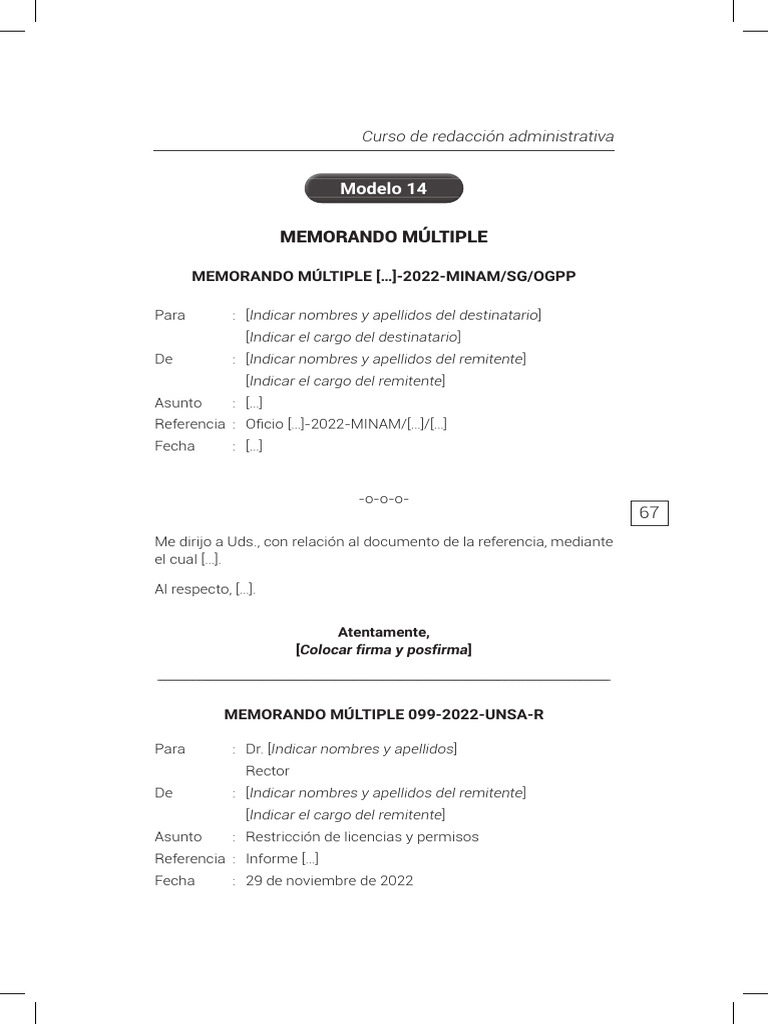 Memorando Multiple | PDF