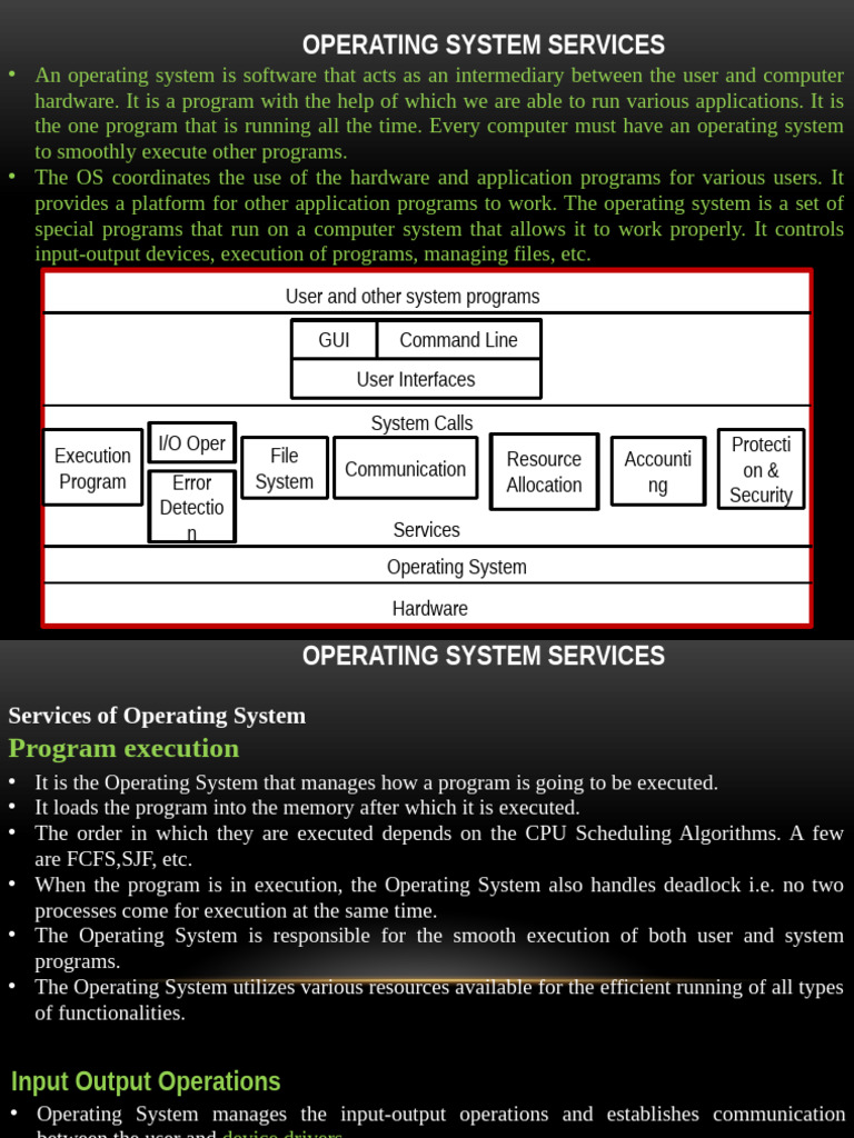 Unit 1 Operating System Services | PDF | Operating System | Programming