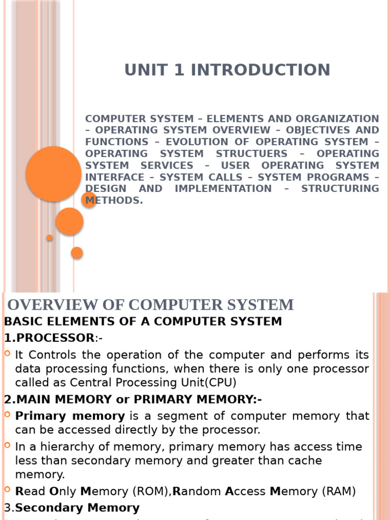 Unit 1 Introduction | PDF