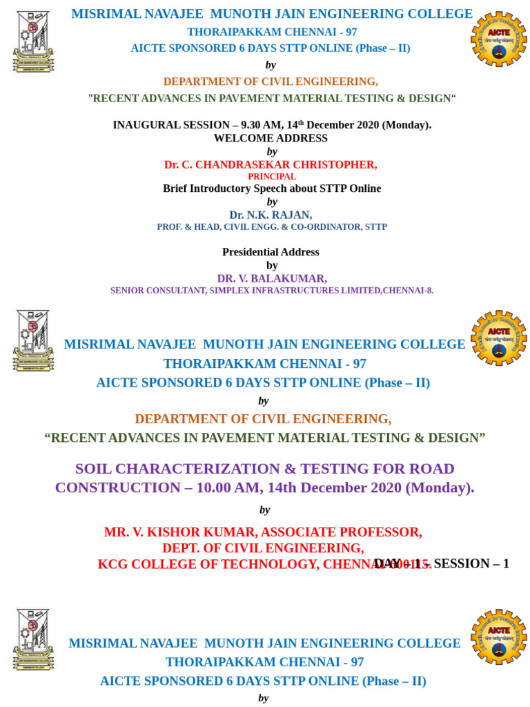 STTP Sessions Phase 2 | PDF | Civil Engineering | Engineering