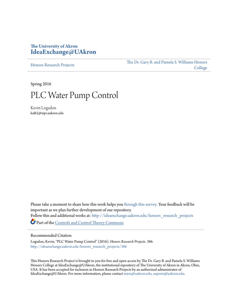 PLC Water Pump Control | PDF | Programmable Logic Controller ...