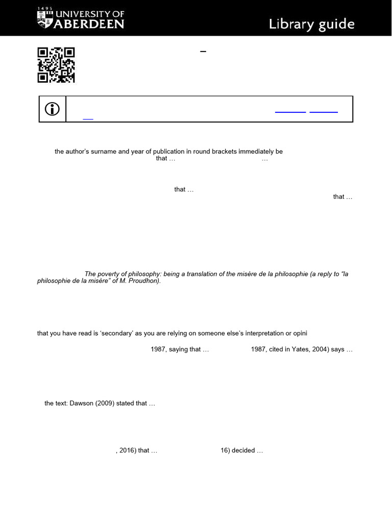 Harvard Referencing Guide Overview | PDF