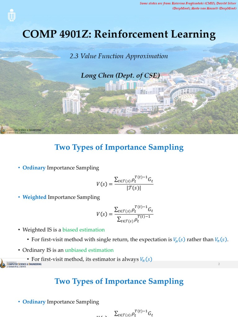 2.3+Value+Function+Approximation | PDF | Estimator | Computational Neuroscience
