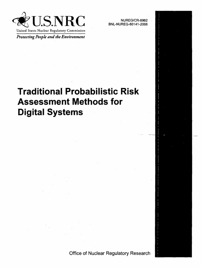 Traditional Probabilistic Risk Assessment Methods For Digital Systems ...