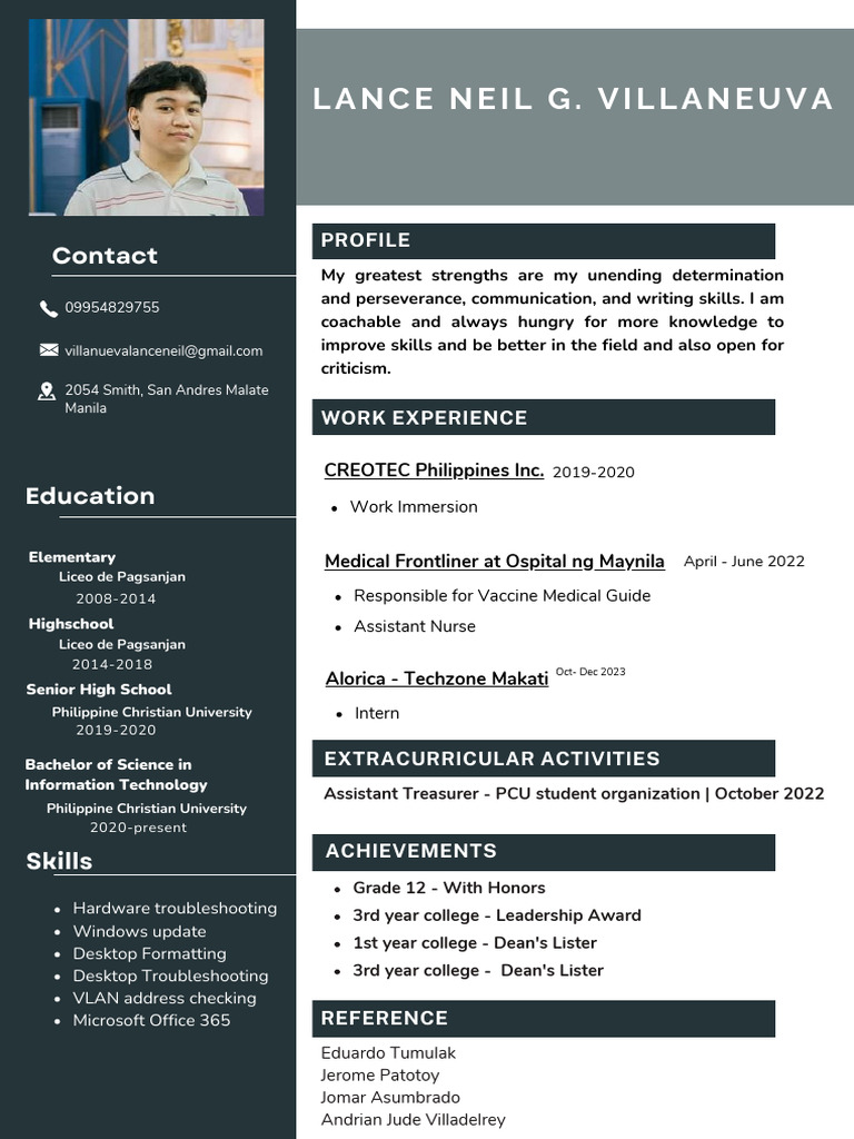 Villanueva Lance Neil Resume | PDF