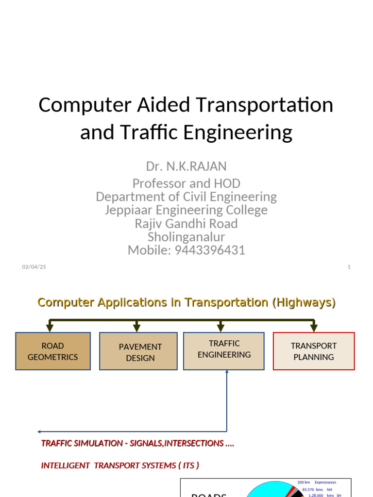 Computer Aided Transportation and Traffic Engineering | PDF | Traffic ...