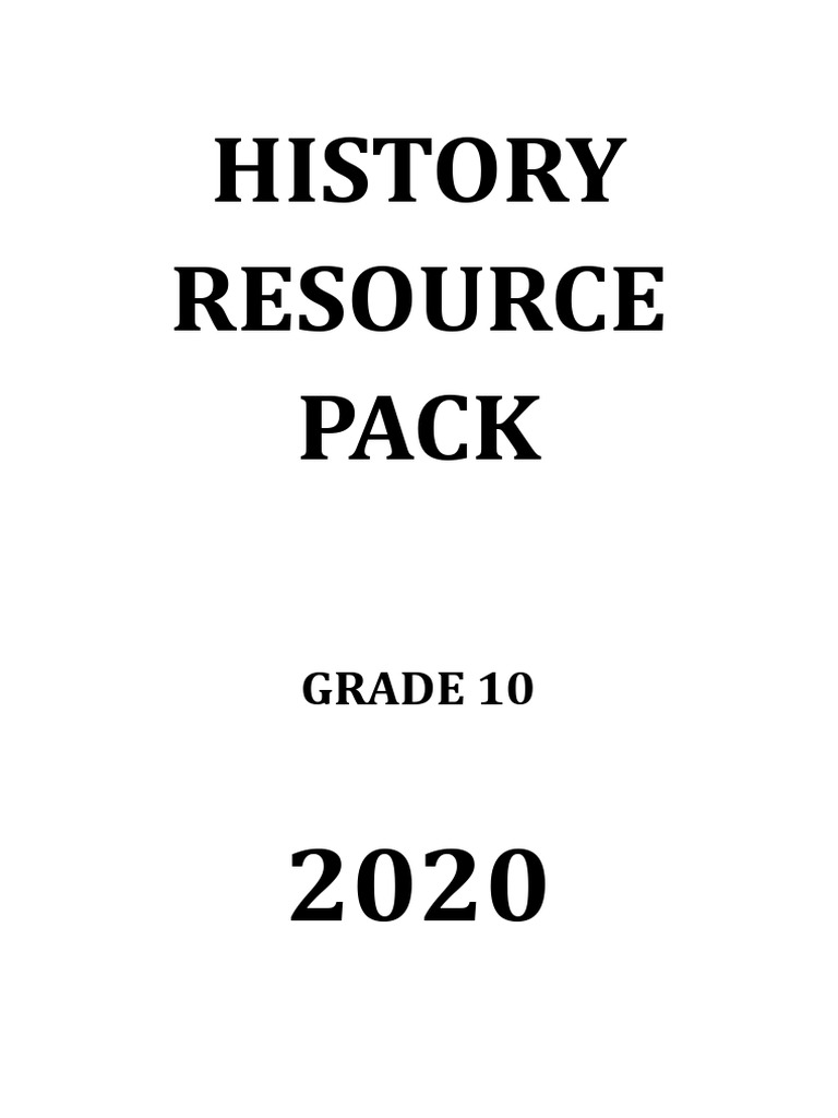 History Resource Pack: Grade 10 | PDF | Zulu Kingdom