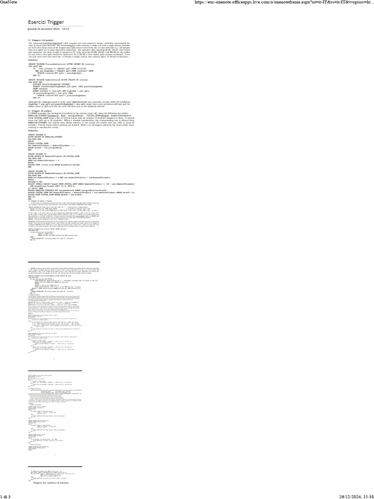 Esercizi Triggers | PDF