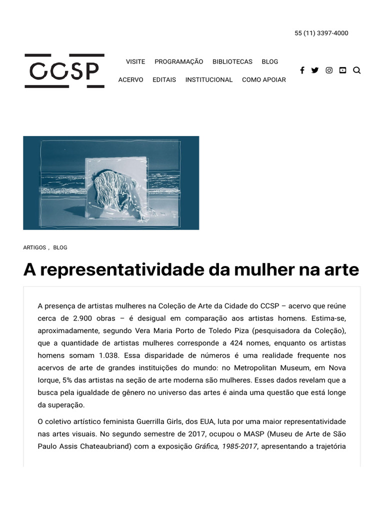 A Representatividade Da Mulher Na Arte | PDF | Gênero | Estudos de Gênero