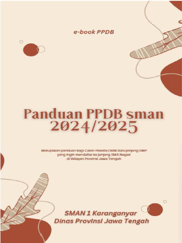 Buku Saku PPDB 2024/2025 SMA N 1 Karanganyar | PDF