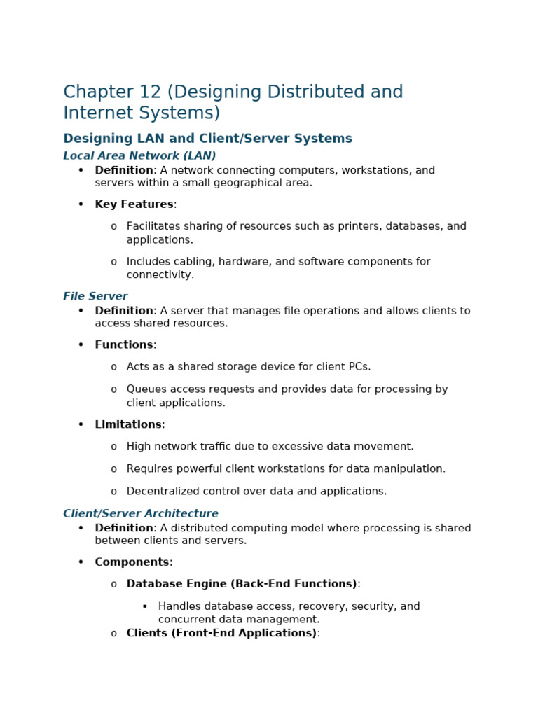 Chapter 12 Designing Distributed and Internet Systems | PDF | Cloud Computing | Software As A ...