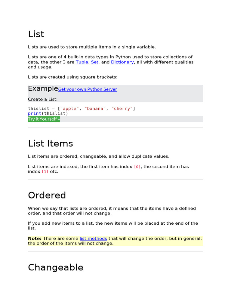 List | PDF | Data Type | Boolean Data Type