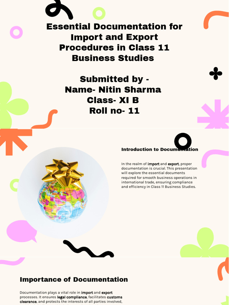 Key Import-Export Documents for Class 11 | PDF | Customs | Bill Of Lading