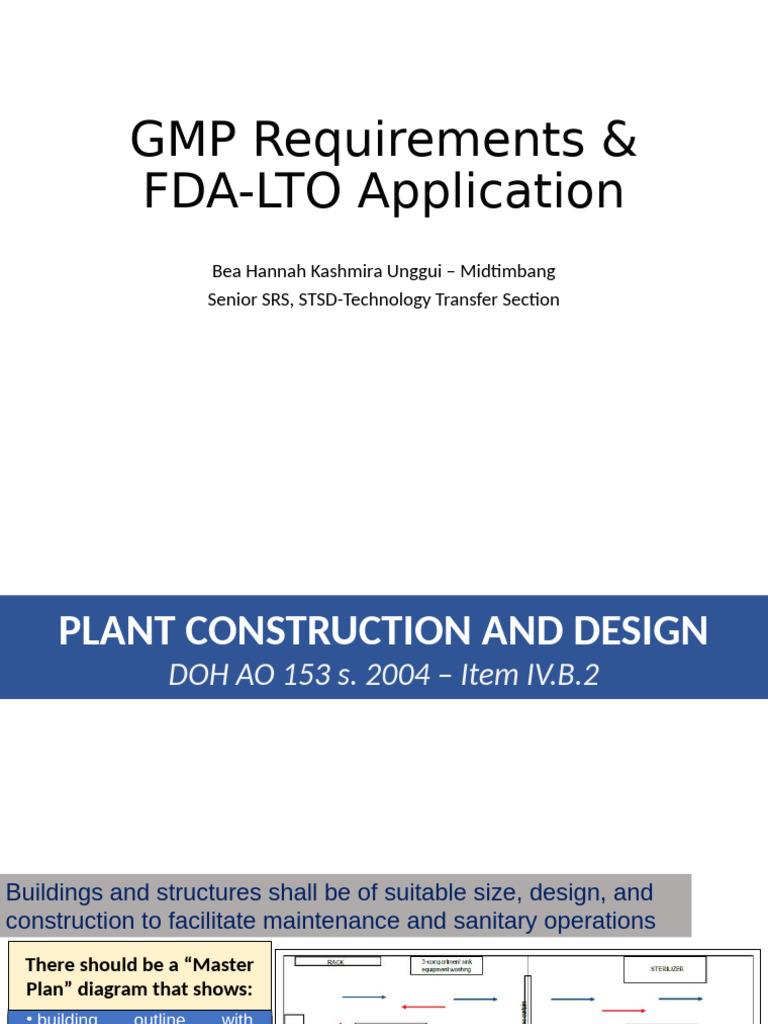 GMP & FDA LTO Requirements | PDF | Water | Ventilation (Architecture)