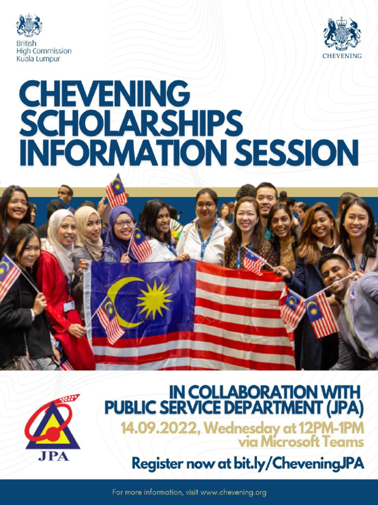 Chevening Scholarships Information Session in collaboration with JPA | PDF