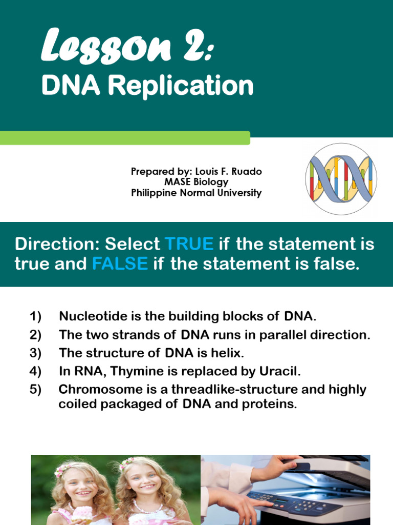 2D-Lesson 2_DNA Replication | PDF | Dna Replication | Dna