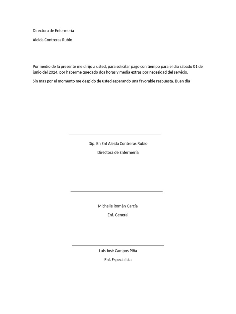 Directora de Enfermería | PDF