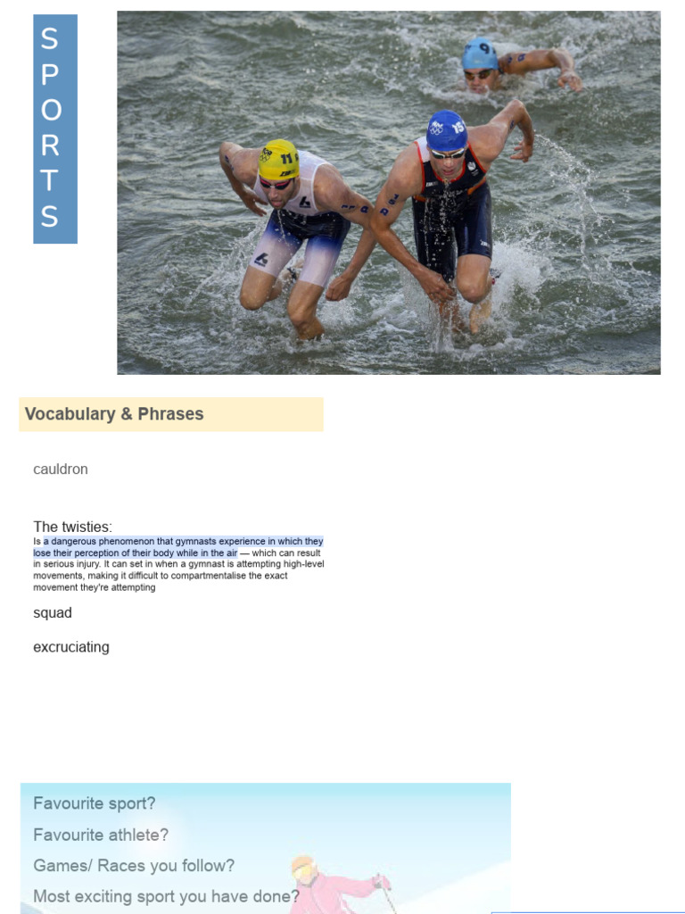 Sports Lesson | PDF | Sports