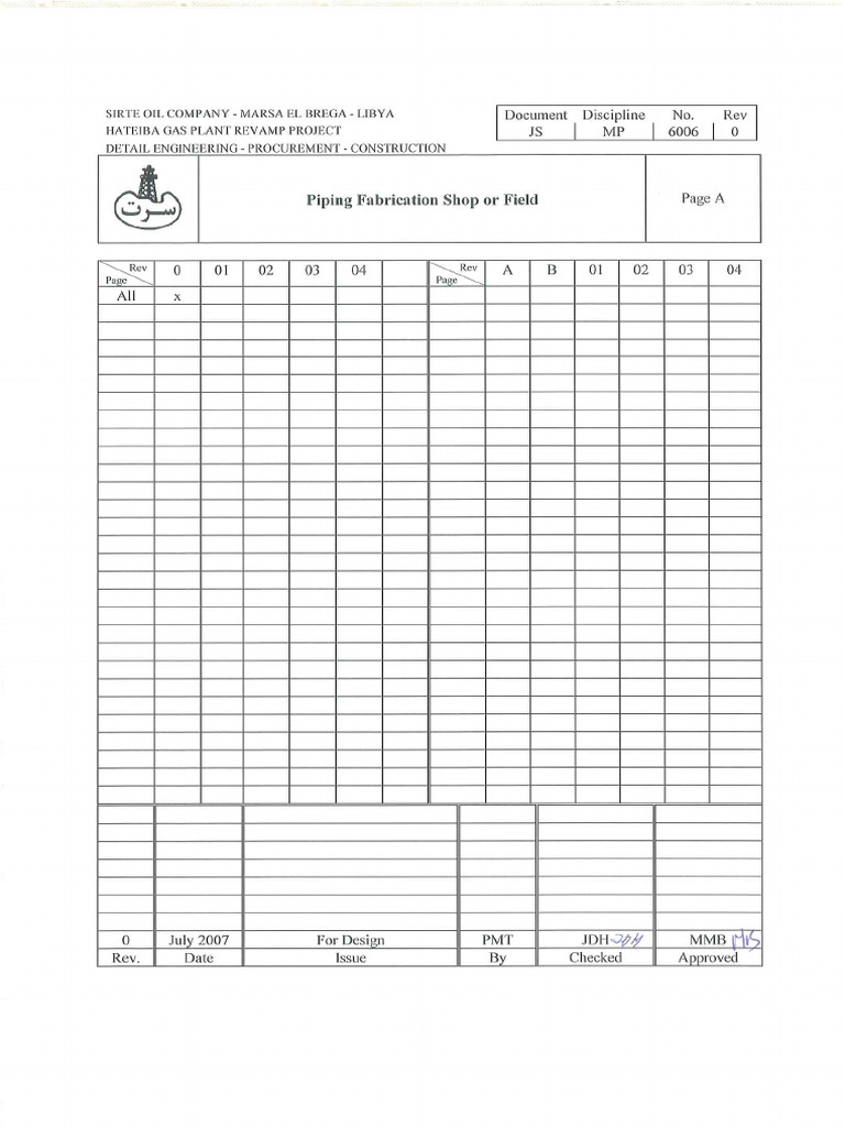 MP-6006 Piping Fabrication Field or Shop | PDF