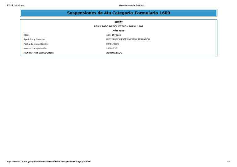 Suspension de Cuarta 2025 | PDF