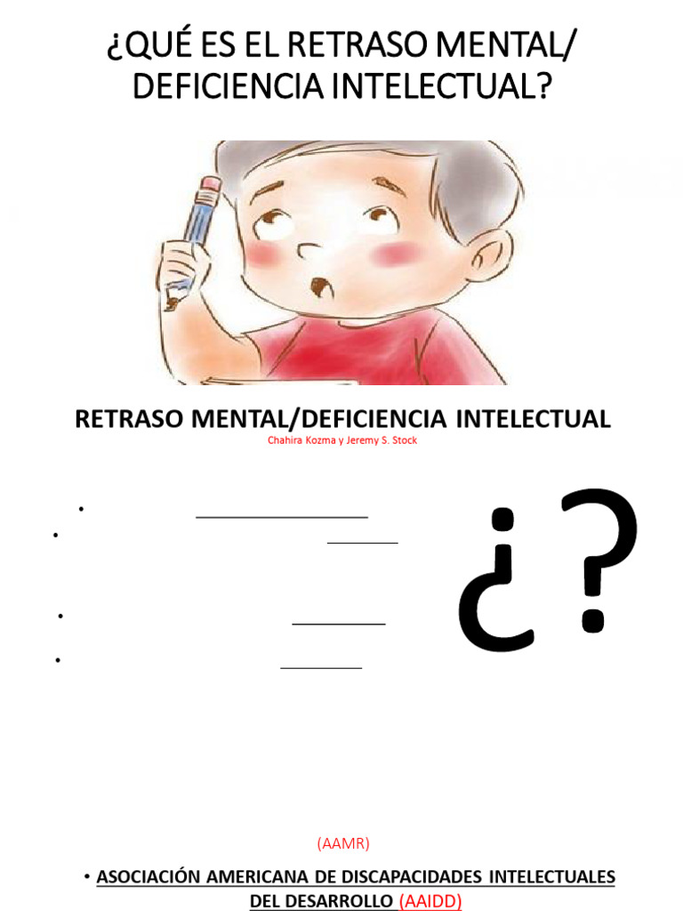 Retraso Mental: Definición y Diagnóstico | PDF | Discapacidad ...