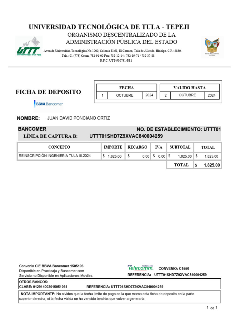Ficha de Deposito - 0000023525 | PDF