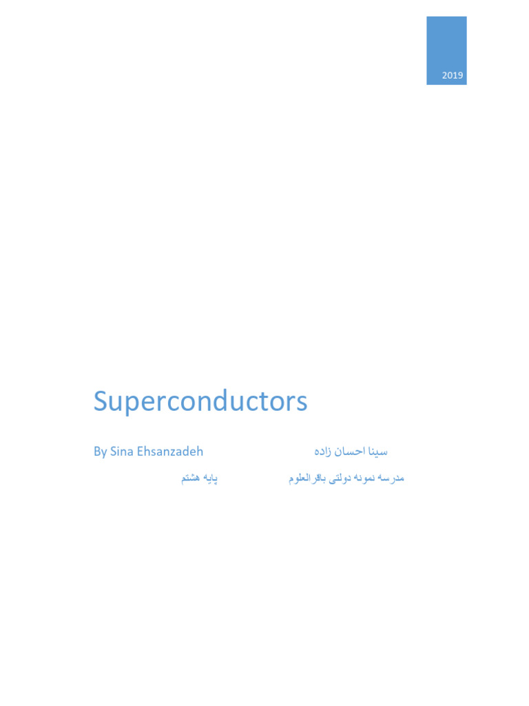 Superconductors | PDF | Superconductivity | Electrical Resistivity And Conductivity