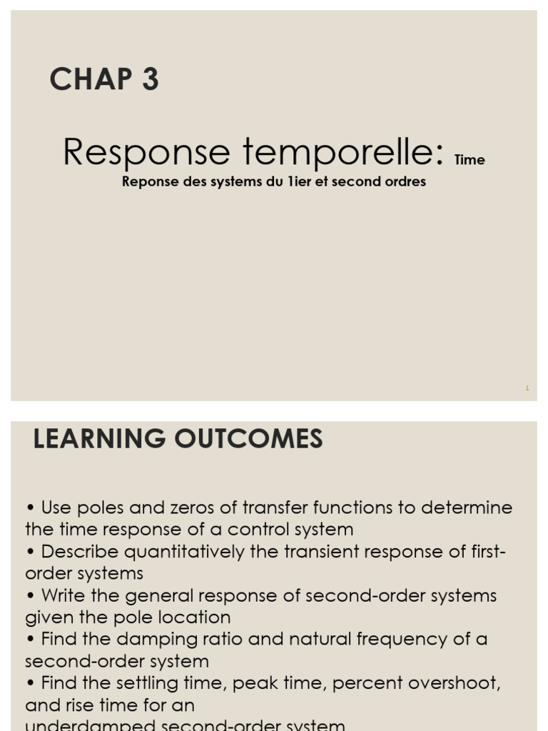 Control System Time Response Analysis | PDF | Damping | System