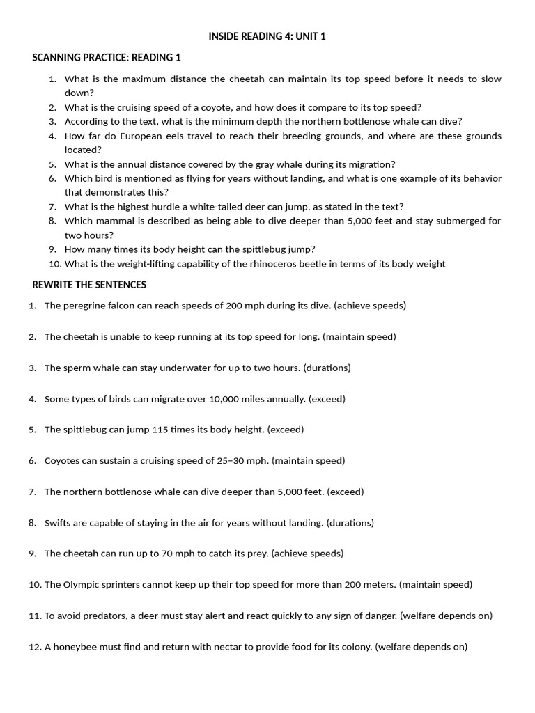 reading practice | PDF