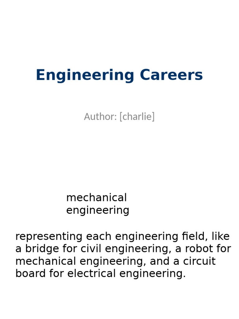 Types of Engineering Careers Explained | PDF