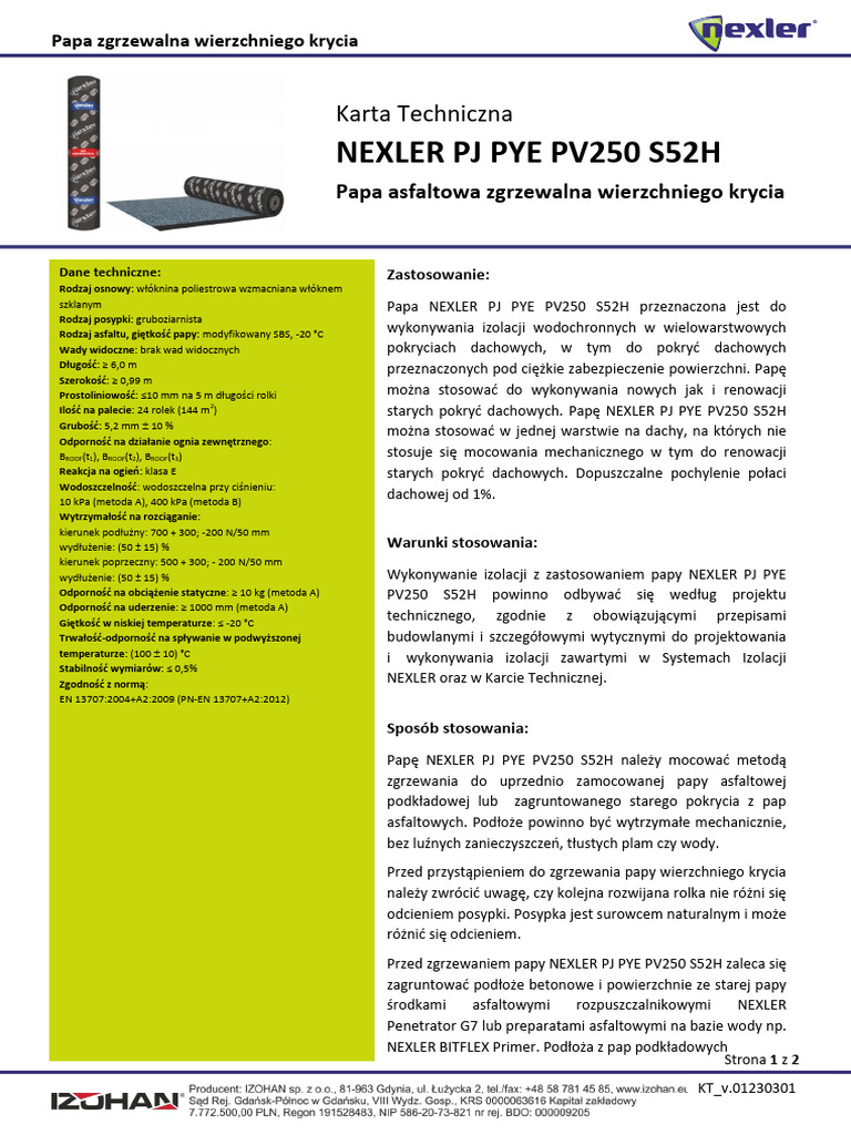 KT v.01230301-NEXLER PJ PYE PV250 52H-2 | PDF