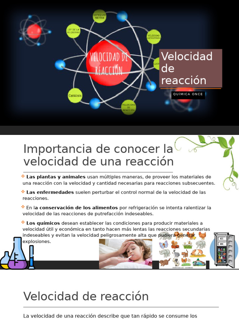 Velocidad de Reacción en Química | PDF | Reacciones químicas | Catálisis