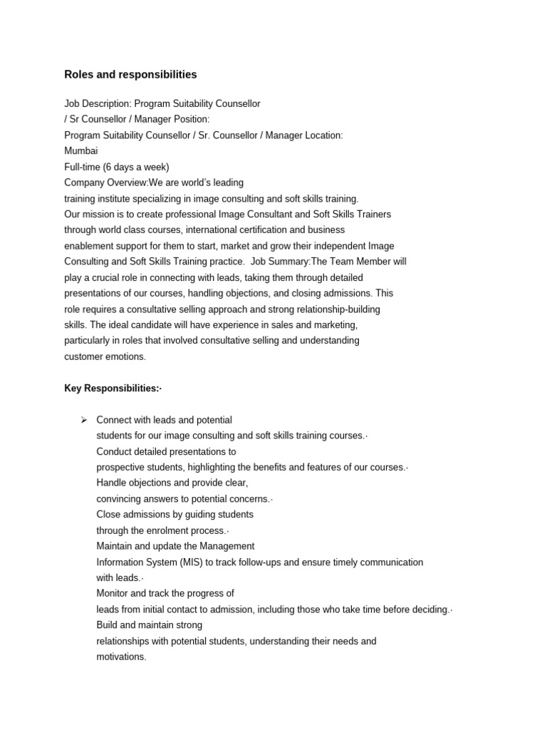 PA Roles and Responsibilities | PDF