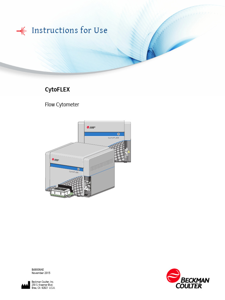 Cytoflex Manual | PDF | Wavelength Division Multiplexing | Flow Cytometry