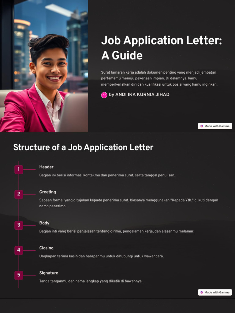 Job Application Letter A Guide | PDF
