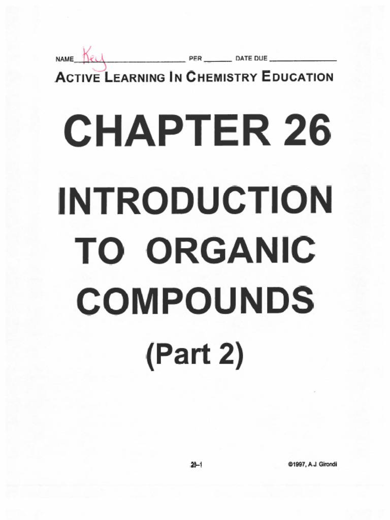 Handout - Organic Chemistry Package 2 Key | PDF | Amine | Ether